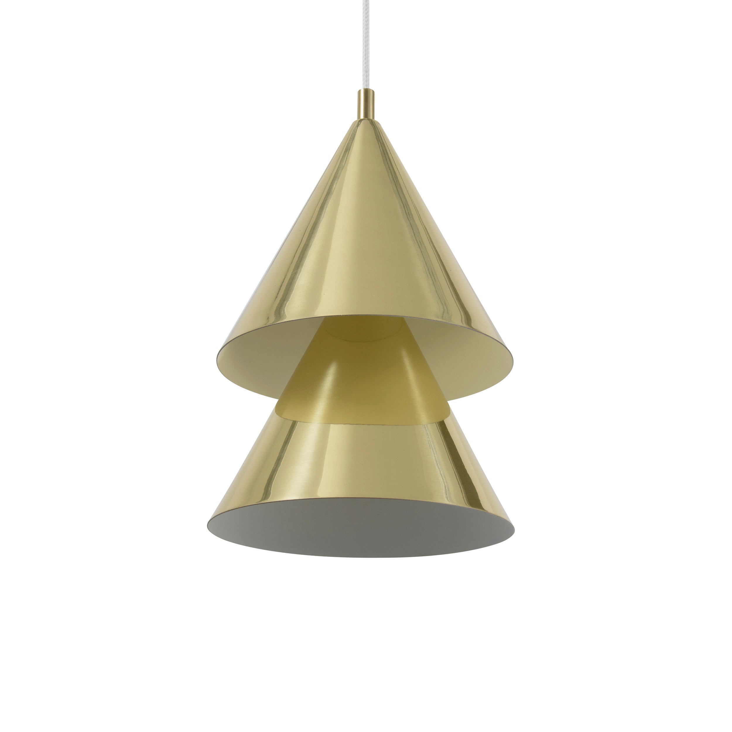 Pendente BOSSA NOVA duplo latão escovado – Itens Collections