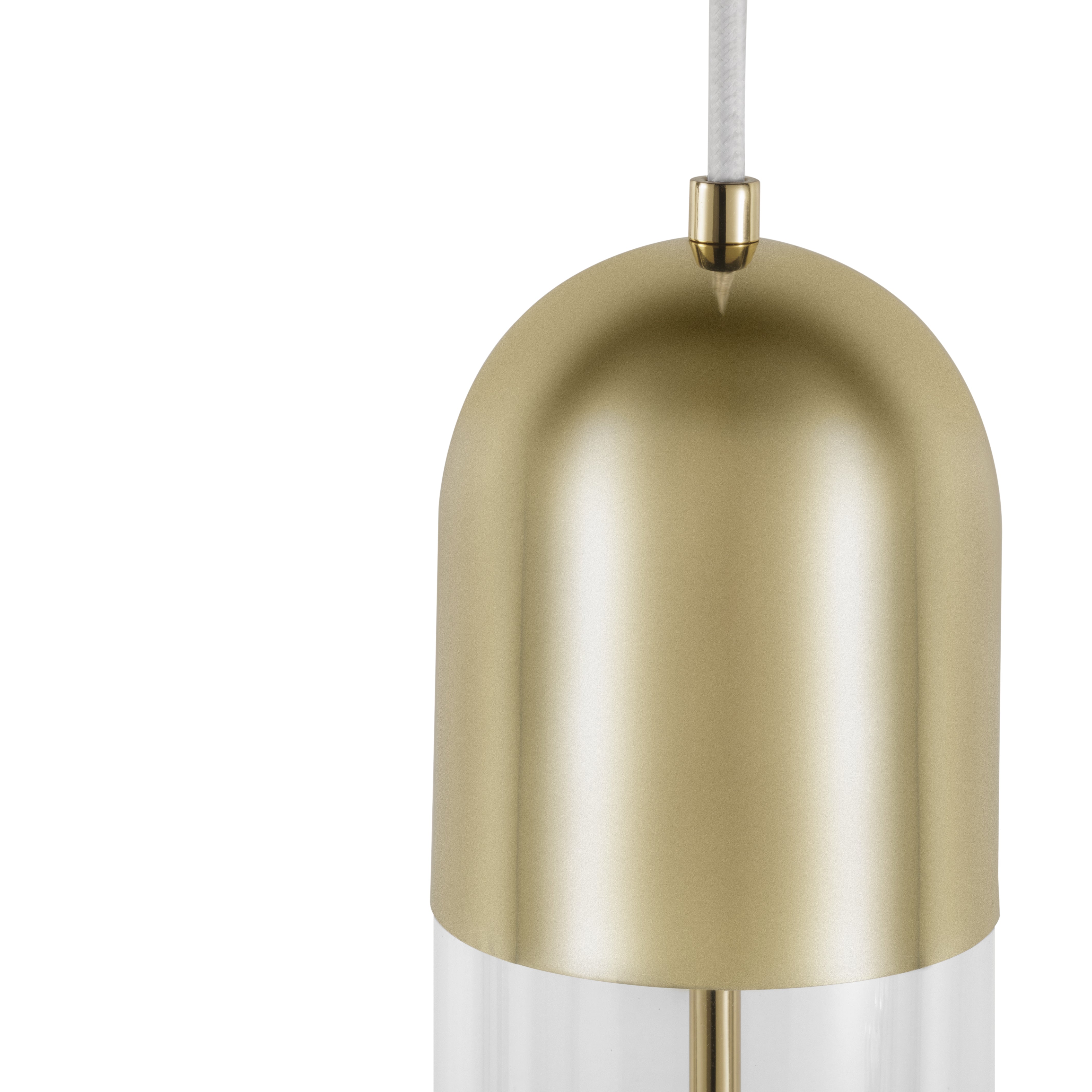 Pendant CASULO P polished brass and etched glass – Itens Collections